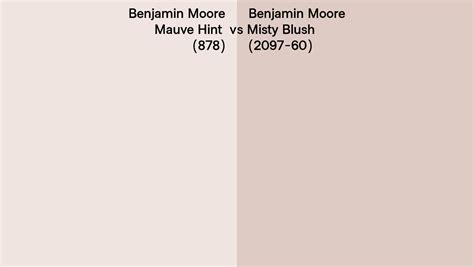 Benjamin Moore Mauve Hint Vs Misty Blush Side By Side Comparison