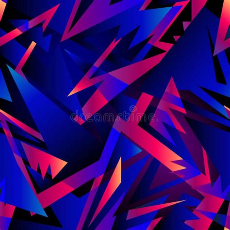 Urban Seamless Pattern With Curved Gradient Elements Stock Vector