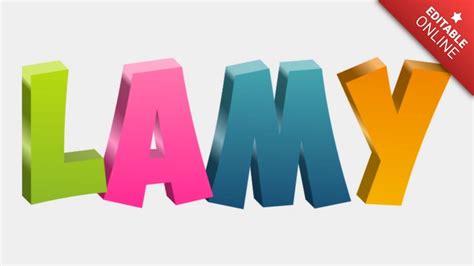 Lamy Text Effect Generator