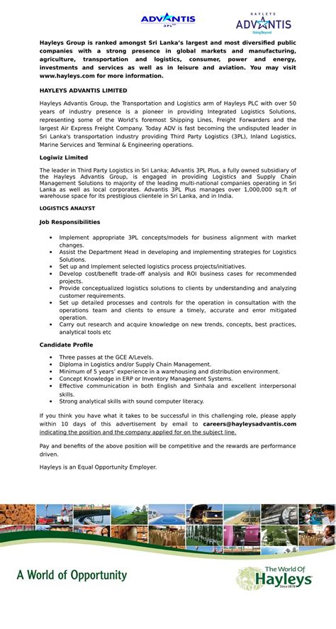 Logistics Analyst 2022