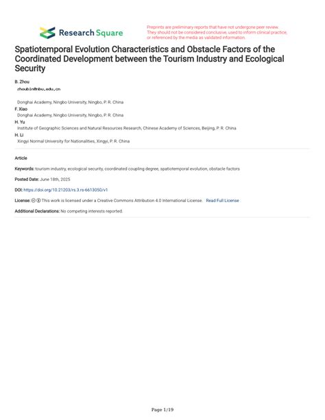 Pdf Spatiotemporal Evolution Characteristics And Obstacle Factors Of The Coordinated
