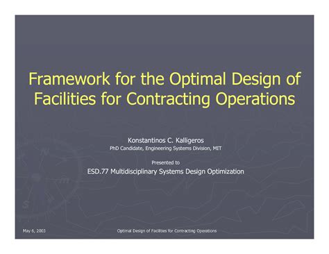 Solution Multidisciplinary System Design Optimization Framework For The Optimal Design Of