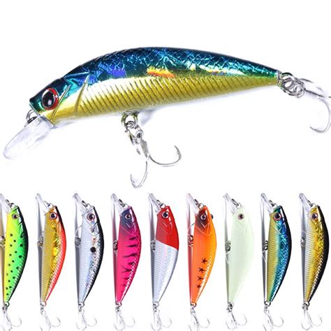 Hengjia 1pc Mini Plastic Fishing Lure 6cm6g Sinking 3d Eyes Luminous