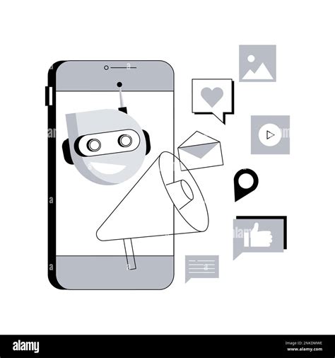 artificial intelligence in social media abstract concept vector