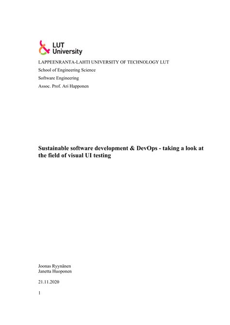 Pdf Sustainable Software Development And Devops Taking A Look At The