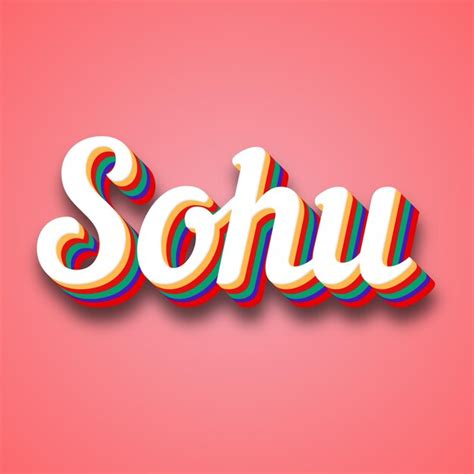 Premium Photo Sohu Text Effect Photo Image Cool