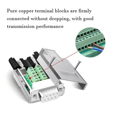 Getuscart Willwewon 4pcs Db9 Female Solderless Breakout Connector Rs232 D Sub Serial To 9 Pin
