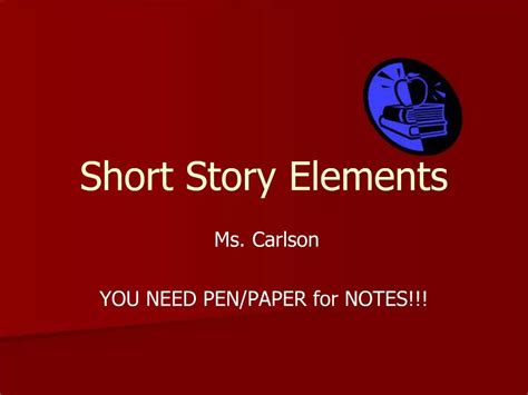 PPT Short Story Elements PowerPoint Presentation Free Download ID