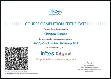 Shivam Kumar On Linkedin Infosys Infosysspringboard Certificate