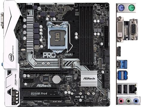 Материнская плата ASRock B250M Pro4. Цена 2719 ₽. Доставка по России