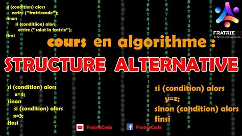 La Structure Alternative En Algorithme Explications Exemple Youtube
