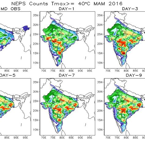 Frequency Distribution Of Observed And Forecast Ncum And Neps A