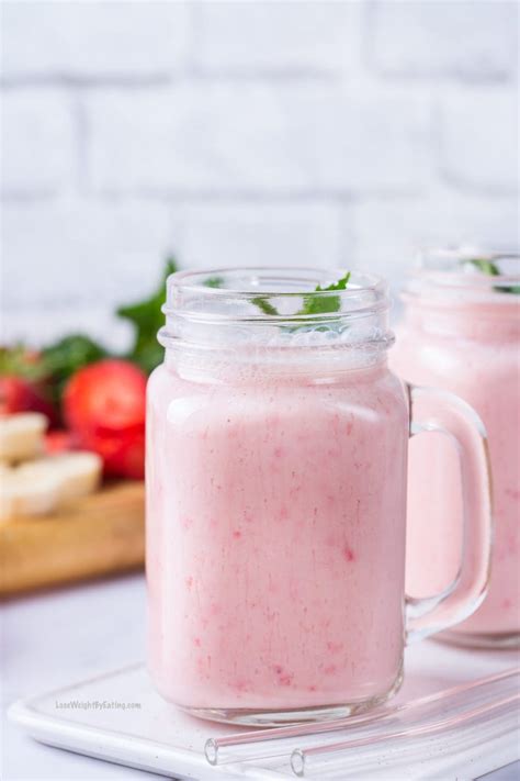 Low Calorie Strawberry Banana Protein Smoothie Lose Weight By Eating