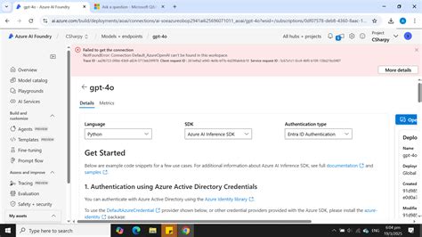 Connection Defaultazureopenai Cant Be Found In This Workspace Microsoft Qanda