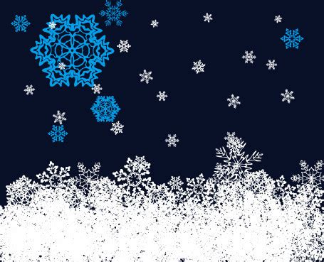 雪花插画矢量 雪花 插画 房屋 飘雪 冬季 背景 矢量PNG图片素材下载 背景PNG 熊猫办公