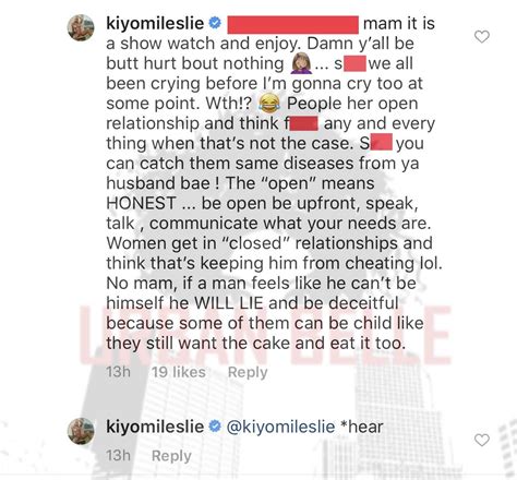Lhhatl Star Kiyomi Leslie Responds To Criticism Of Her Open