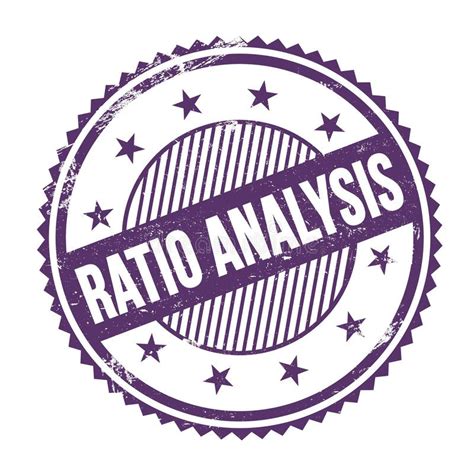 Ratio Analysis Text Written On Purple Indigo Grungy Round Stamp Stock Illustration