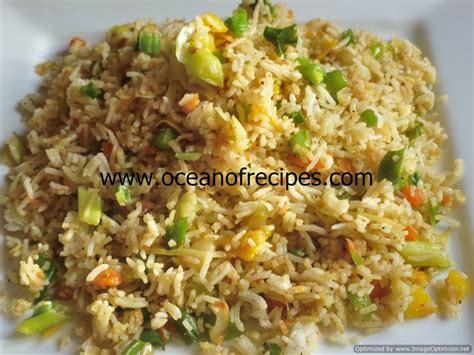 Vegetable Fried Rice Indo Chinese Style