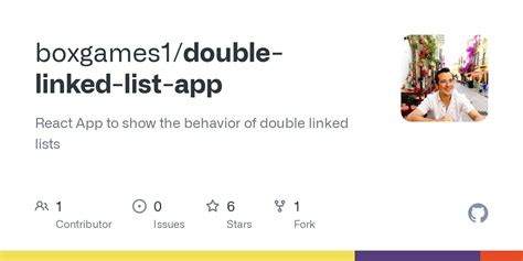 Github Boxgames1double Linked List App React App To Show The