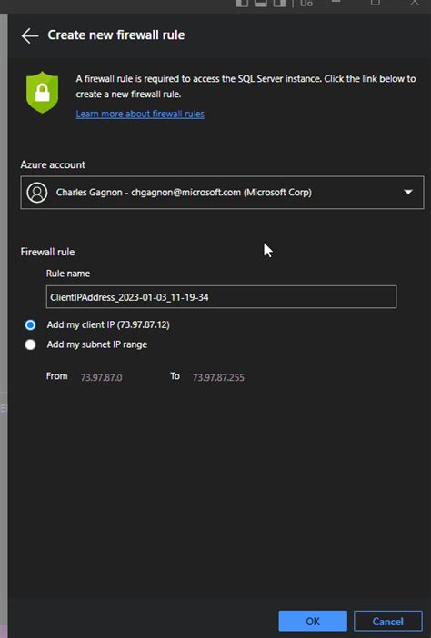 Closing Add Account Notification On Firewall Rule Dialog Leaves