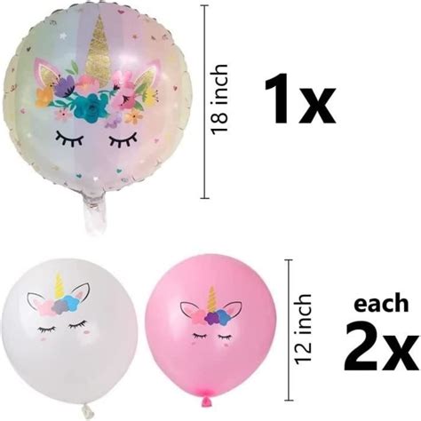 Anniversaire Licorne 9 Ans Ballon Licorne Fille Chiffre 9 Decoration