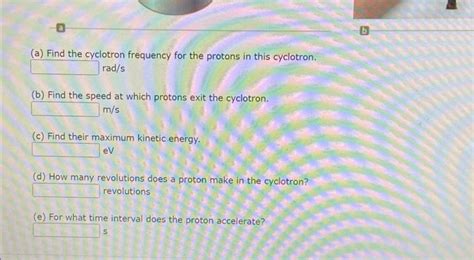 Solved A Cyclotron Figure Designed To Accelerate Protons
