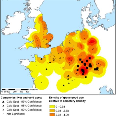 Relative Kernel Density Map Of Grave Good Use In The 6th Century Download Scientific Diagram