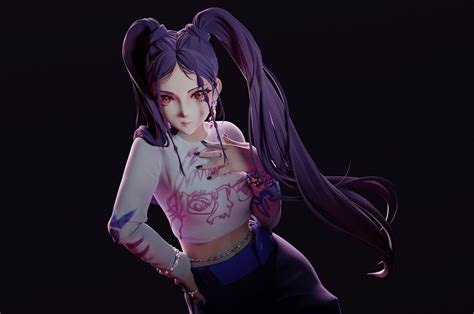 3d Anime Miss Rendering In Blender Rblender
