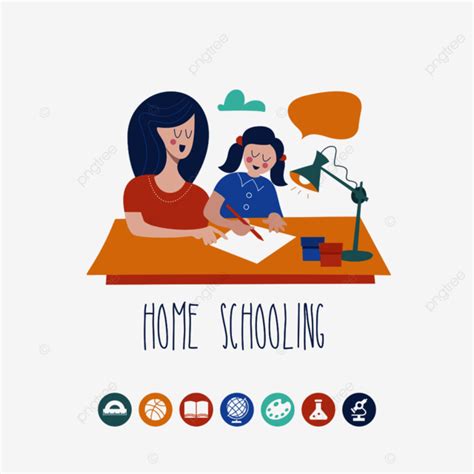 홈 스쿨링 홈 스쿨링 교육 배우다 학교 선생님 소녀 Png 일러스트 및 벡터 에 대한 무료 다운로드 Pngtree