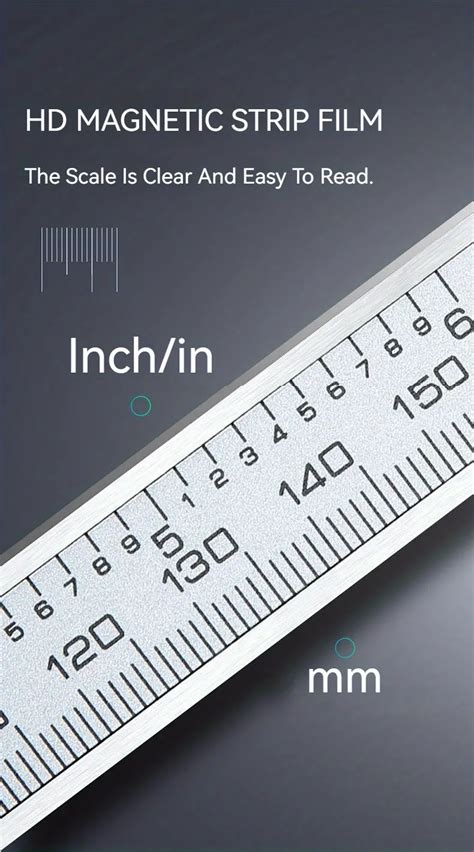 1pc 6 인치 디지털 캘리퍼스 Lcd 디지털 디스플레이 스테인레스 스틸 금속 캘리퍼스 150mm 금속 전자 Temu