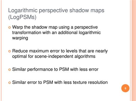 Ppt Real Time Rendering Paper Presentation Logarithmic Perspective Shadow Maps Powerpoint
