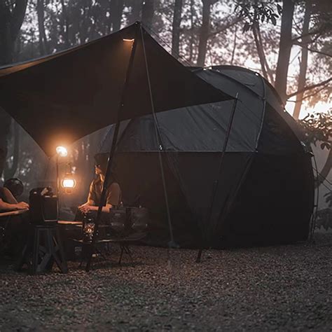 Glamping Hot Sale Dome Tent In Black Camping Geodesic Starry Sky Tent