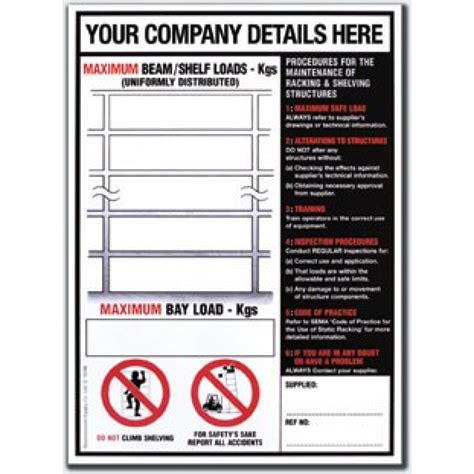 Weight Loading Identification Pallet Racking Dalvie Systems