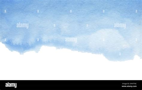 Abstract Blue Watercolor Gradient Background On Texture Paper Stock