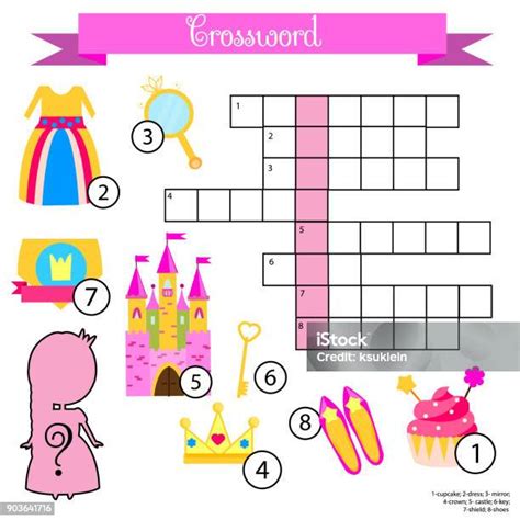 여자를 위한 낱말입니다 교육 어린이 게임 대답 공주 테마입니다 어휘 학습 아이에 대한 스톡 벡터 아트 및 기타 이미지 아이