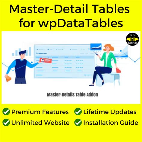 Latest Master Detail Tables For Wpdatatables Wordpress Plugin Free Updates Premium Version