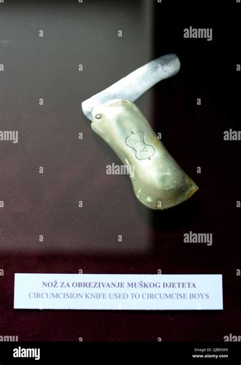 An Old Circumcision Knife Displayed At The Jewish Museum Located In The