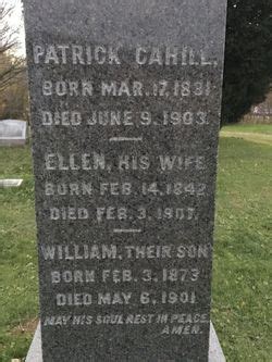William T Cahill 1873 1901 Find A Grave Memorial