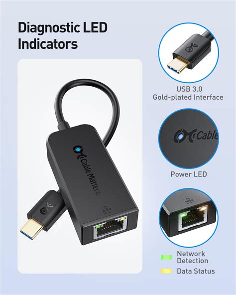 Snapklik Com Cable Matters 2 Pack Plug Play USB C To Ethernet Adapter