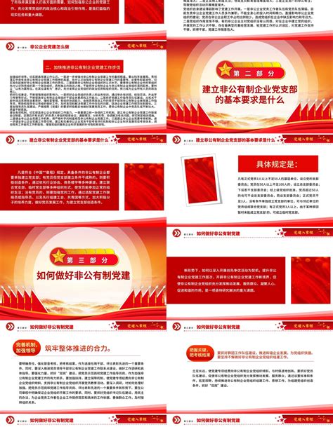 2022党建入章程ppt聚焦党建工作写入非公企业章程推动党建工作与企业生产经营深度融合党建党课课件 红色ppt网
