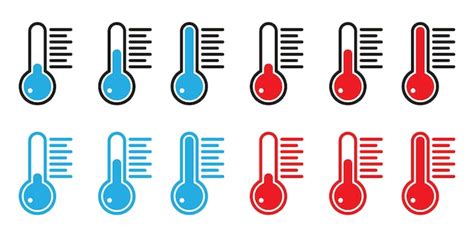 Premium Vector Set Of Hot And Cold Temperature Icons Vector Illustration