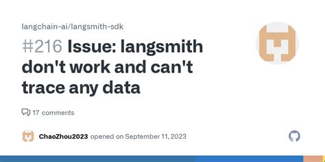 Issue Langsmith Dont Work And Cant Trace Any Data · Issue 216 · Langchain Ailangsmith Sdk