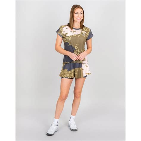 skirt bidi badu pure wild printed wavy olive zona de padel