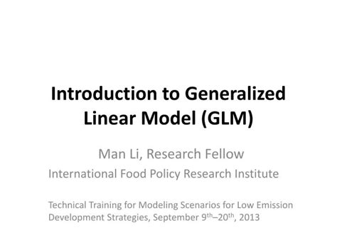 Ppt Introduction To Generalized Linear Model Glm Powerpoint