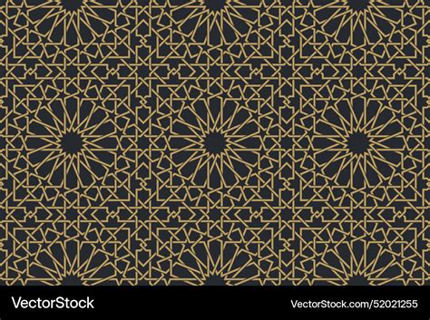 Seamless Geometric Pattern In Authentic Arabian Vector Image