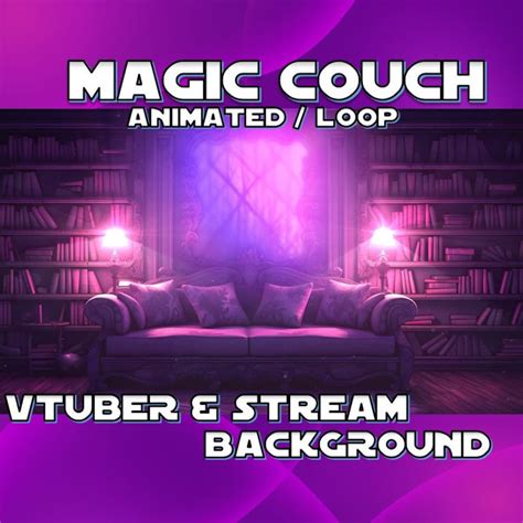 Animated Vtuber Background Magic Couch Loop 1080p Stream Overlay
