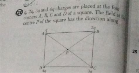 20 Q2q3q And 4q Charges Are Placed At The Four Corners Abc And D Of