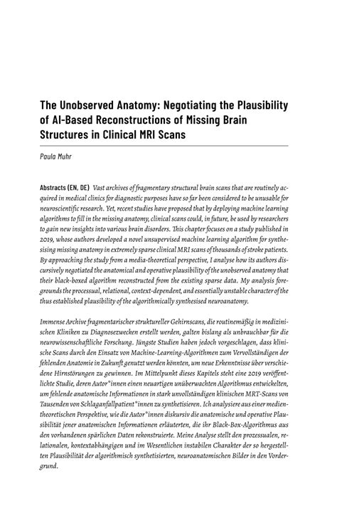 pdf the unobserved anatomy negotiating the plausibility of ai based