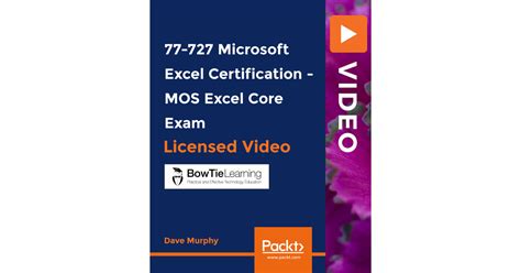 77 727 Microsoft Excel Certification MOS Excel Core Exam Video