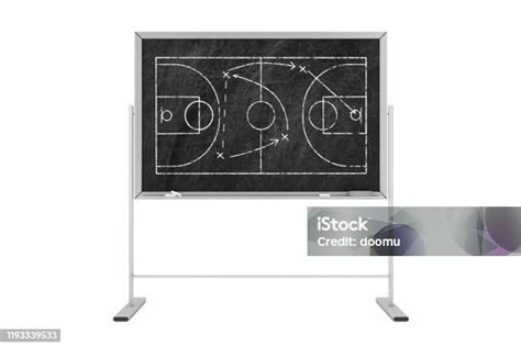 농구 전술 개념 농구 코트와 게임 전략과 전술 계획과 검은 칠판 3d 렌더링 개념에 대한 스톡 사진 및 기타 이미지 개념